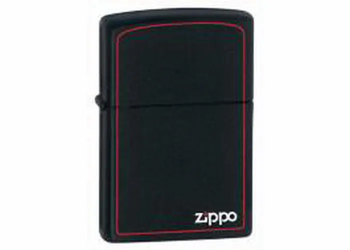 218 ZB ZIPPO UP.- MATTE BLACK-RED BOR