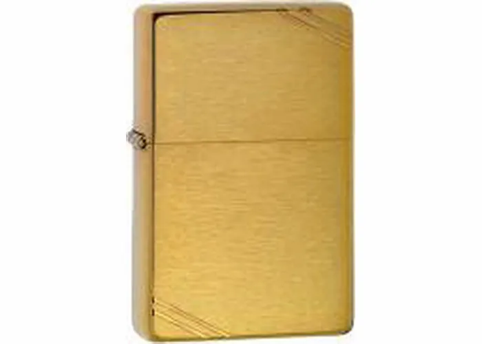 240 ZIPPO UP.- VINTAGE BRUSH BRASS