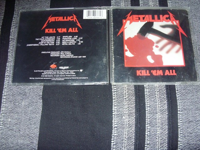 Metallica ‎– Kill `Em All CD Elektra USA 1993.