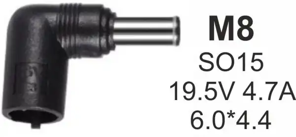 NPC-SO15 (M8) Gembird konektor za punjac 90W-19.5V-4.7A, 6.0*4.4mm PIN