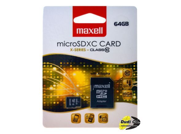 Maxell micro sdhc 64gb x-series+adapter, class 10