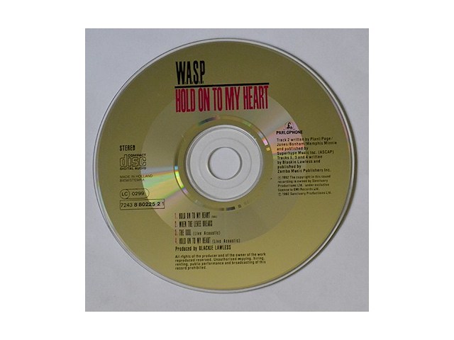 W.A.S.P. - Hold On To My Heart (samo CD)