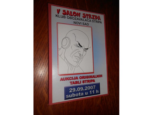 novi sad  V salon stripa  katalog aukcije originala