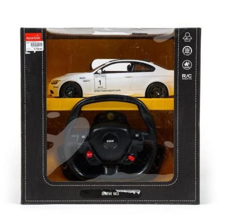 Rastar RC BMW M3 sa volanom 1:14 - crn, bel ( A017631 )