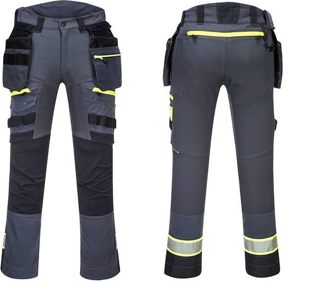 Portwest pantalone sa futrola džepovima koji se skidaju DX440 - DX4 - sive