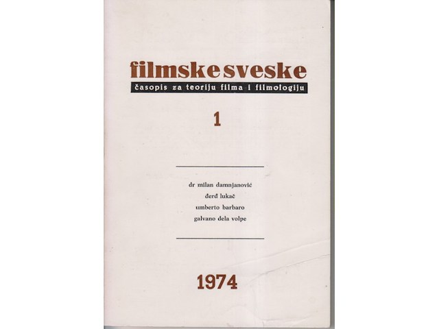 FILMSKE SVESKE 1/1974 - FILM I MARKSIZAM