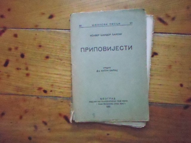 KSAVER ŠANDOR DJALSKI - PRIPOVIJESTI 1931