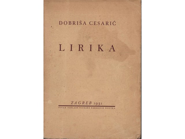 Dobriša Cesarić - LIRIKA