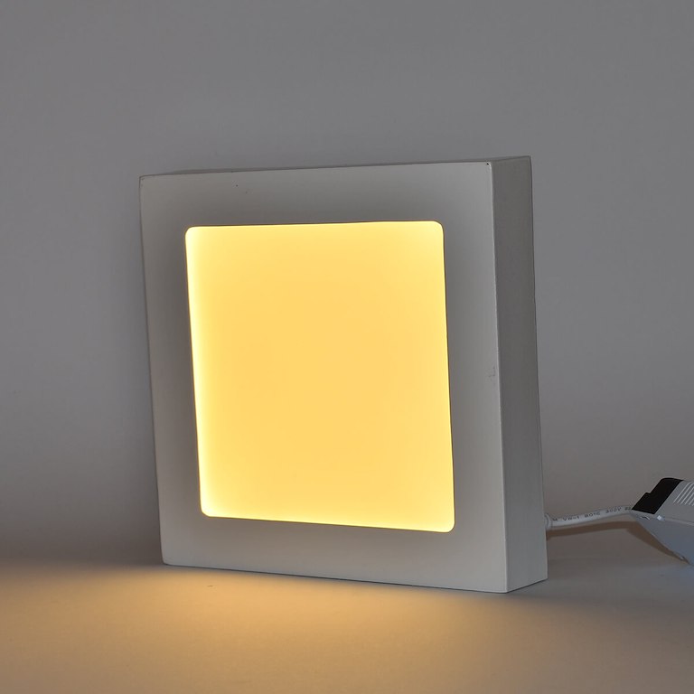 LED panel 12W nadgradni četvrtasti – Toplo bela