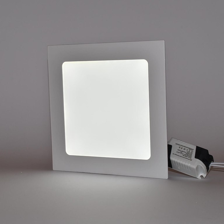 LED panel 12W ugradni četvrtasti – Hladno bela