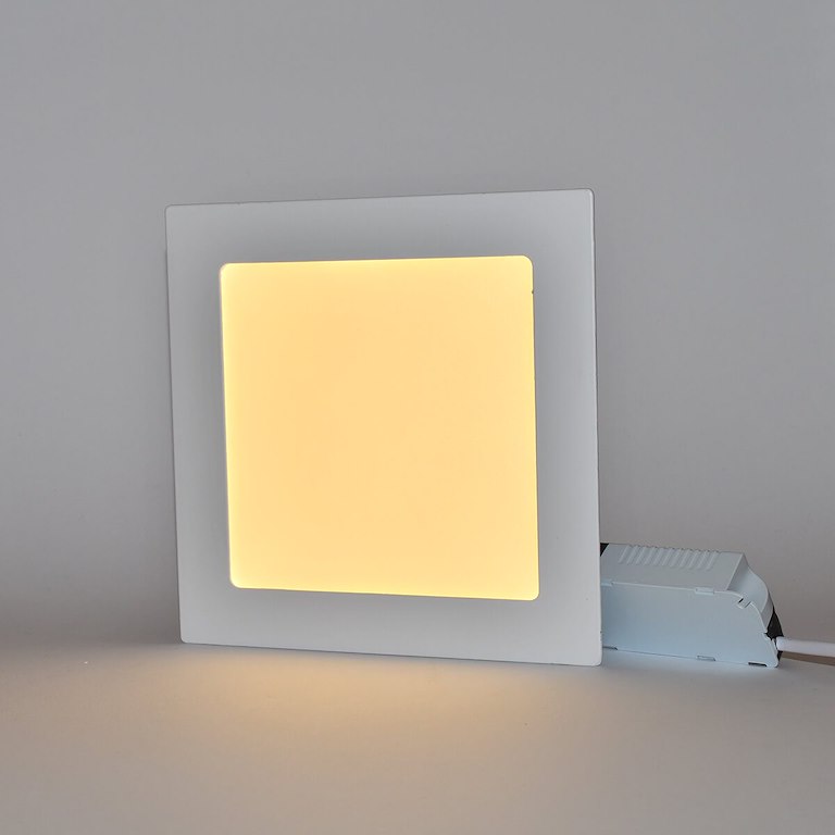LED panel 12W ugradni četvrtasti – Topla bela