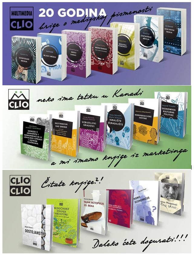 Tri edicije izdavačke kuće Clio – promo akcija