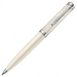 Olovka hemijska Souveran K600+poklon kutija G15 belo-srebrna Pelikan