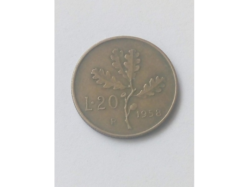 20 Lira 1958.g - Italija -