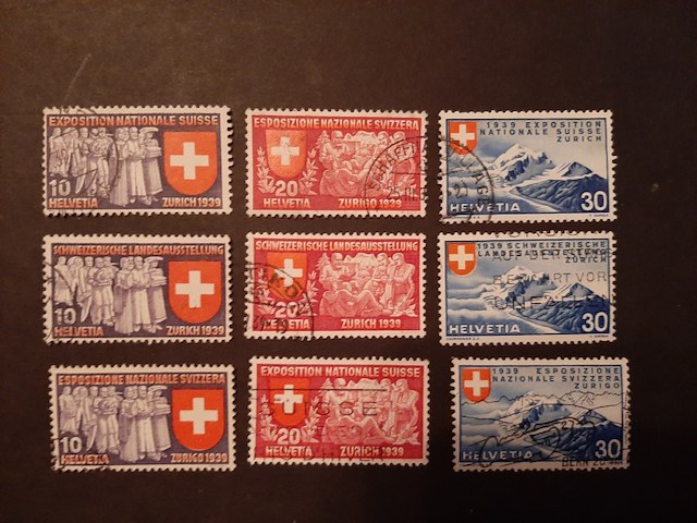 Marke 81 Svajcarska 1939 na tri jezika komplet