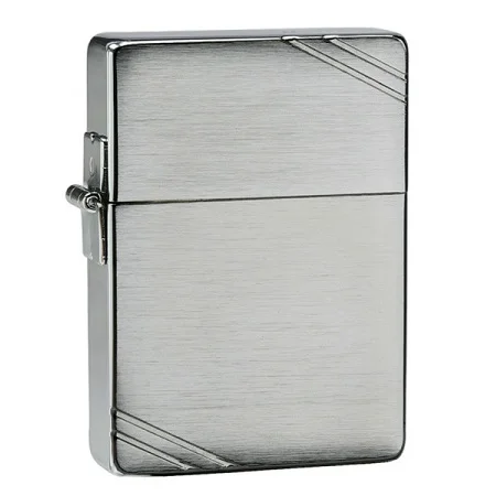 Zippo Replica Brushed Chrome W/Slashes1935