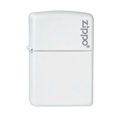Zippo White Matte Logo 214Zl