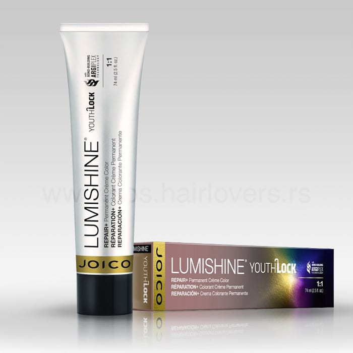 Boja za kosu JOICO LUMISHINE YOUTHLOCK 4NNG – Prirodno zlatno srednje svetlo braon za potpuno pokrivanje sedih