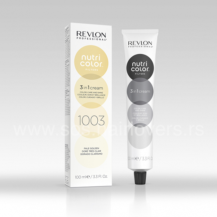 Revlon Professional NUTRI COLOR CREME 1003 – Maska za osvežavanje boje farbane kose, bledo zlatna