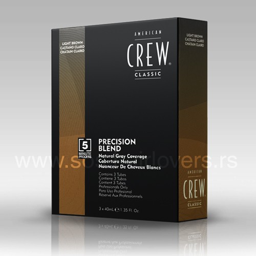 American Crew PRECISION BLEND MEDIUM ASH 5-6 Boja za kosu za muškarce pepeljasto svetlo smeđa