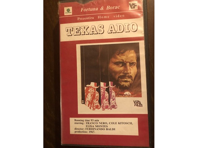 Film Texas Adio VHS 1993 Jugoslavija