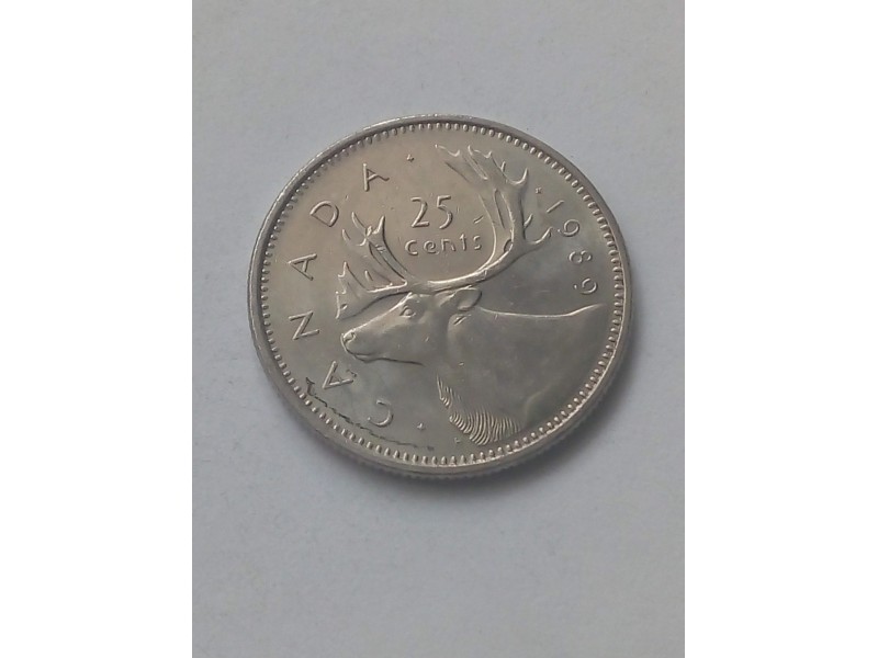 25 Cents 1989.g - Kanada - Jelen -