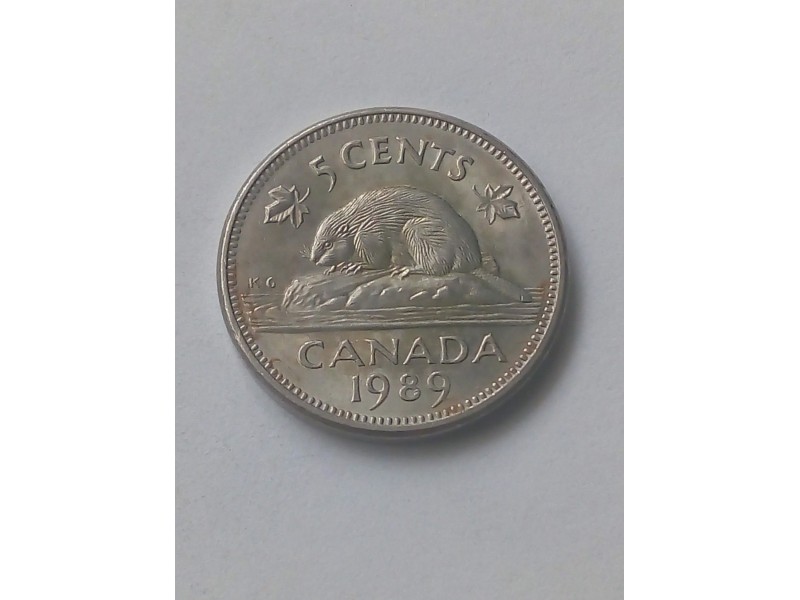 5 Cents 1989.g - Kanada - Dabar -