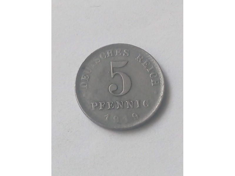 5 Pfennig 1919.g - Deutsches Reich - Nemačka -