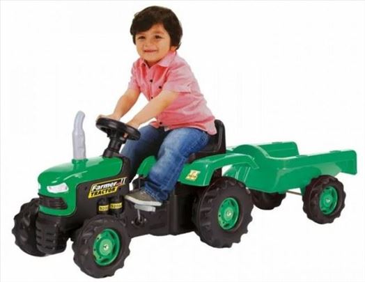 Traktor Dolu sa prikolicom zeleni 080530