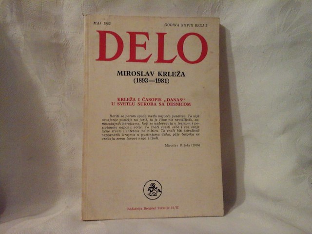 Delo Miroslav Krleža maj 1982 broj 5