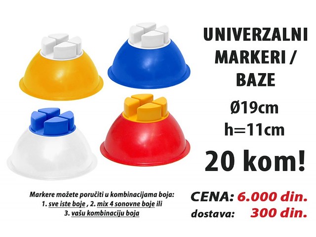 Univerzalni markeri za obeležavanje terena 20 kom.