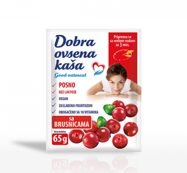 DOBRA OVSENA (ZOBENA) KAŠA BRUSNICA 50G