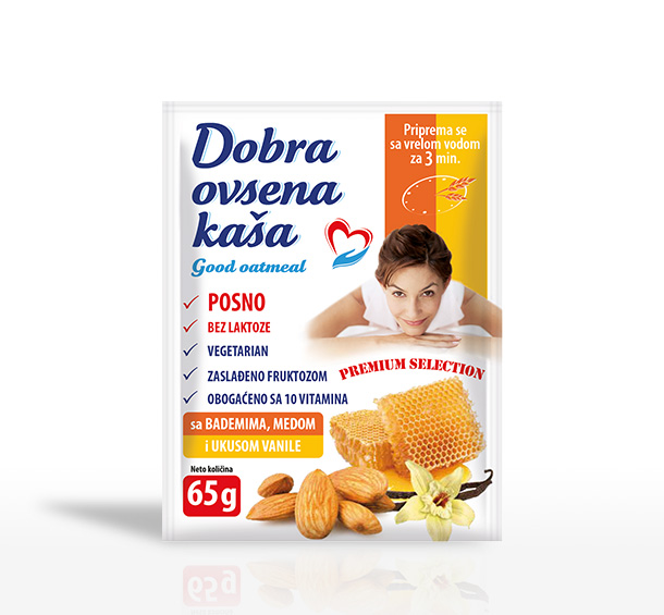 DOBRA OVSENA (ZOBENA) KAŠA BADEM, MED I VANILA 50G