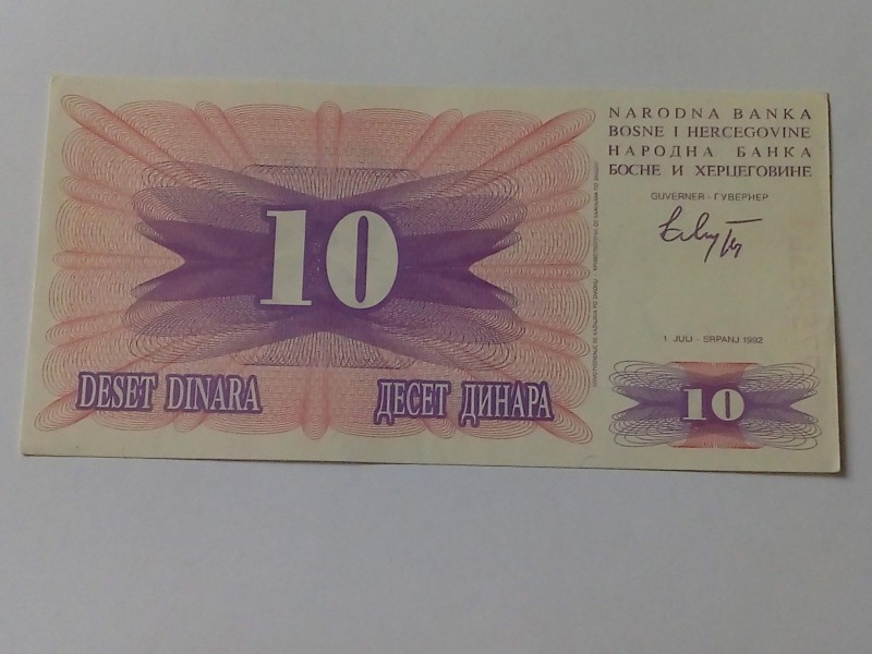 10 Dinara 1992.godine --- Bosna i Hercegovina ---