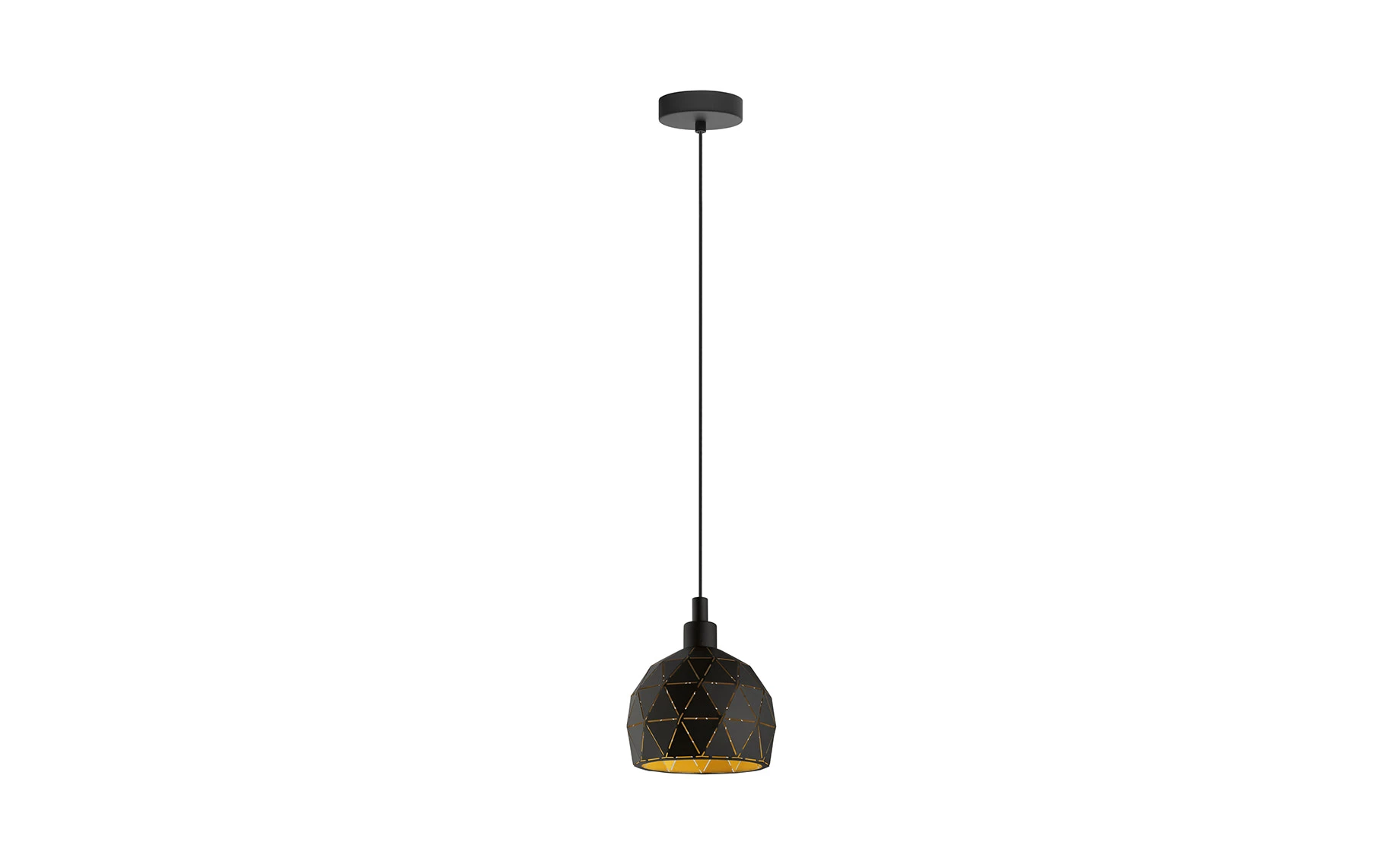 Viseća lampa Roccaforte 1 crna