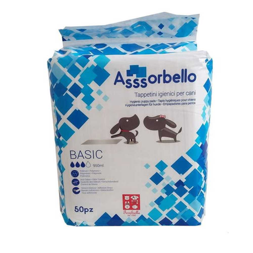 Pelene - prostirke - za pse BASIC ASSSORBELLO, 60x60 (100kom)
Pelene - prostirke za pse