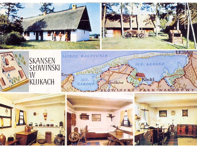 Razglednica Poljska Skanse Slowinski w Klukach