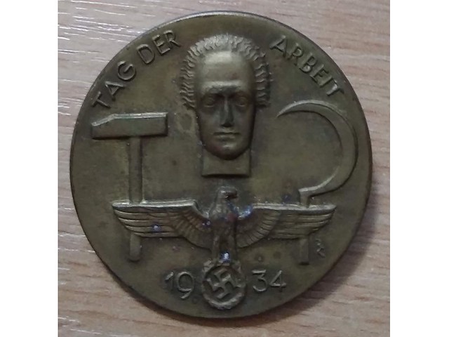 Nemačka medalja NSDAP Tag der Arbeit 1934