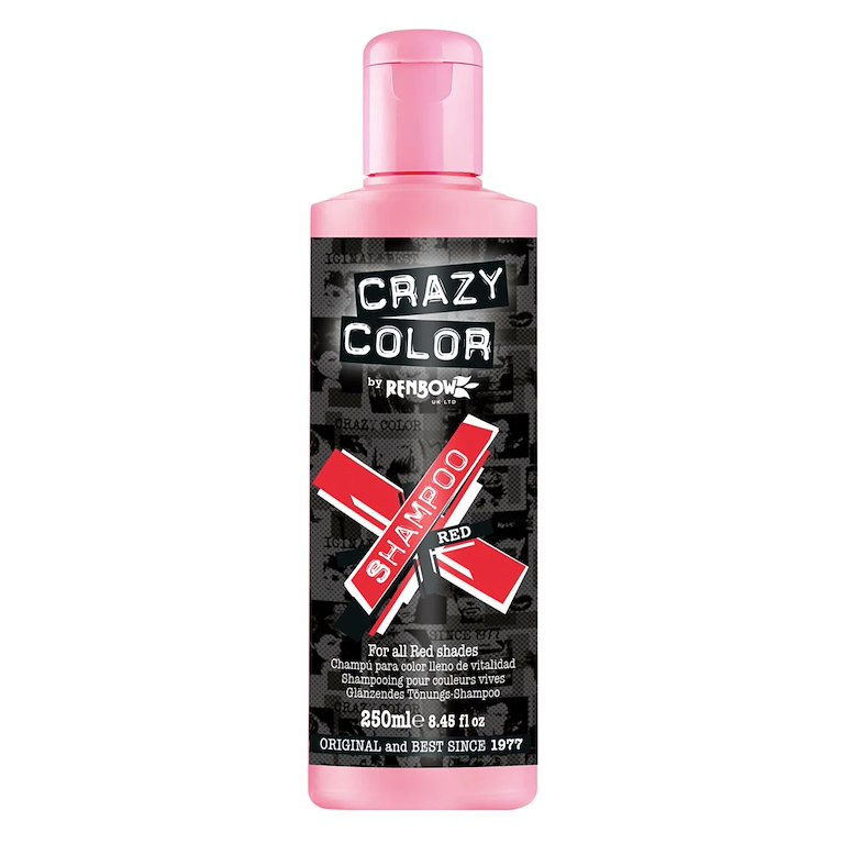 Šampon za farbanu kosu bez sulfata CRAZY COLOR Crveni 250ml