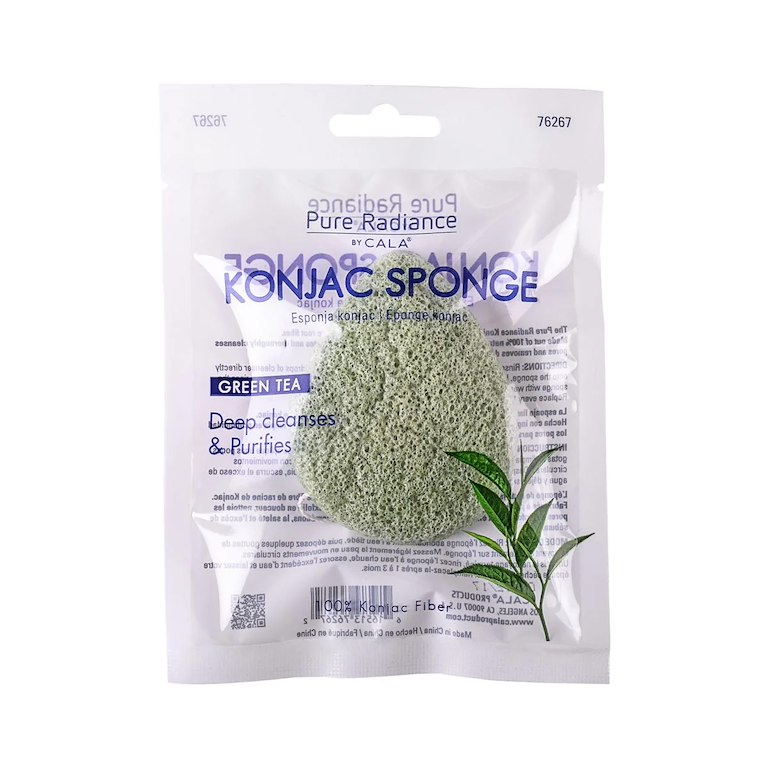 Sunđer za čišćenje lica CALA Konjac Green Tea 76267