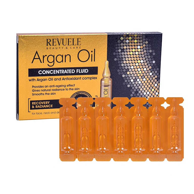 Serum za zatezanje kože lica REVUELE Argan 7x2ml