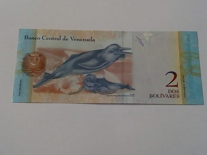 2 Bolivares 2012. Venecuela - Delfin - ODLICNA -