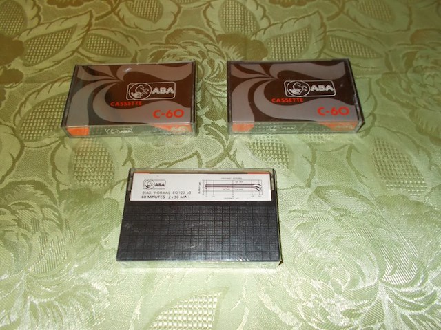 ABA Cassette C-60 - 3 komada - NOVO - 1980-te