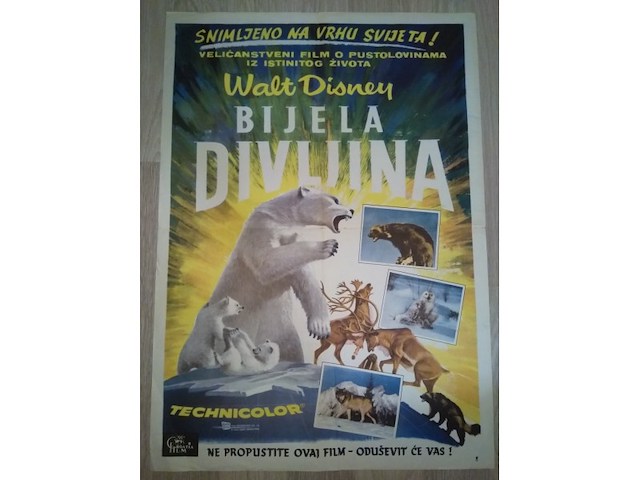 plakat BELA DIVLJINA (Disney)
