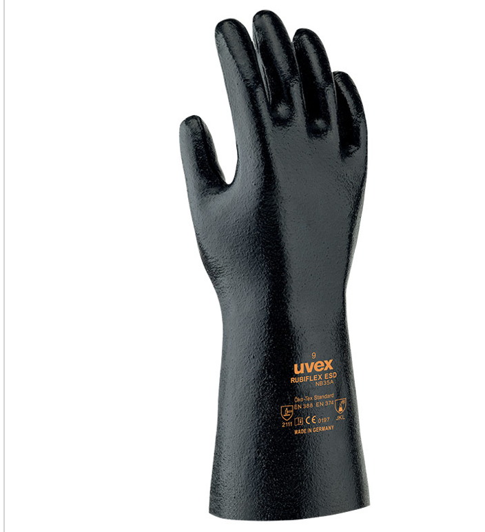 uvex rubiflex ESD Flokirane, izuzetno lagane i fleksibilne hemijske rukavice