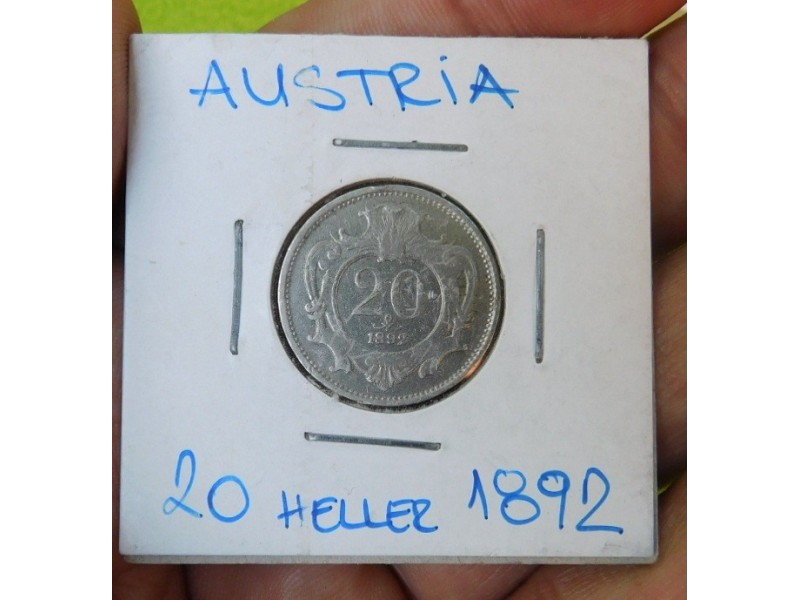 Austrija 20 heller 1892 - redje