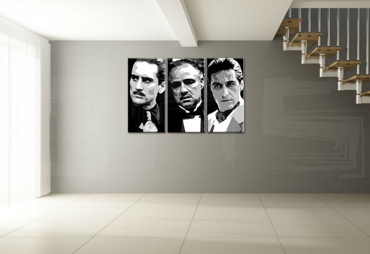 Ručno slikane slike na platnu Pop Art GODFATHER