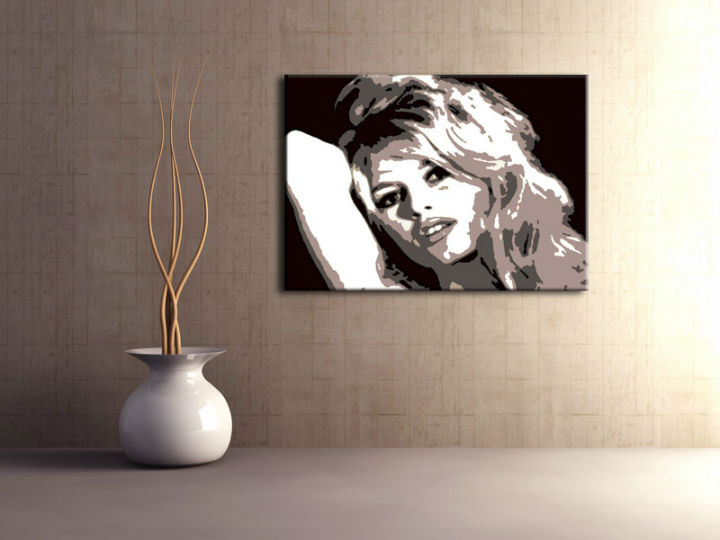 Ručno slikane slike na platnu Pop Art Brigitte Bardot