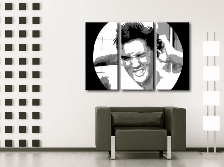 Ručno slikane slike na platnu Pop Art ELVIS