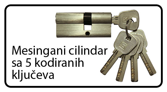 Cilindar sa 5 kodiranih ključeva